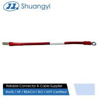 China Battery DC Power Cable Ring Terminal to Flat Tab Connector 6-16 AWG Red Wire Harness for Inverter Solar Energy Storage for sale