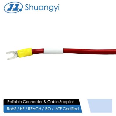 China Ring to Fork Terminal Power Cable DC PV Grounding Wire Harness 10-18 AWG 600V for sale