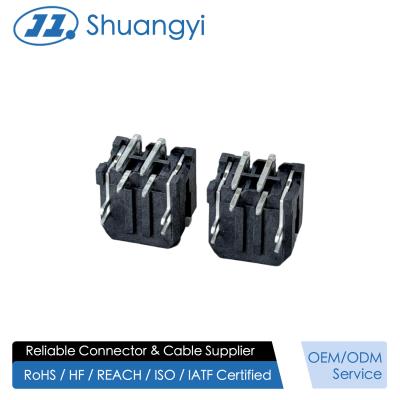 China Micro-Fit 3.0 2x3 Pin Header Connector 3.00mm Pitch Side Entry PCB Power Signal Connector Tin-Plated Through-Hole for sale