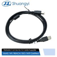 China USB 2.0 Type A to Type B Cable 1.5m with Ferrite Core for Printer Scanner Industrial Equipment for sale