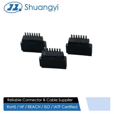 China SATA 7P SMT Female PCB Connector 1.27mm Pitch Right Angle Gold Plated for Server Storage for sale