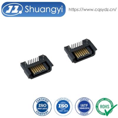 China 13 Pin SATA Board Mount Connector 1.27mm Pitch Vertical SMT PCB for High Speed Data Transmission HDD SSD Storage for sale