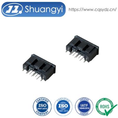 China 7 Pin SATA 1.27mm Pitch Male PCB Connector Right Angle Through Hole Gold Plated for Server Storage for sale