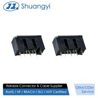 China 1.27mm Pitch 7 Pin Right Angle PCB Male Header Connector Double Row Gold Plated SATA Signal Connector for sale