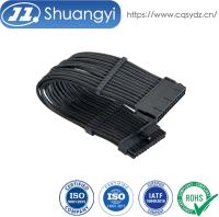 China Custom ATX 24 Pin PSU Power Connector Cable 18AWG Braided Sleeved Wire Harness for Gaming PC Motherboard for sale