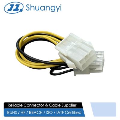 China 4 Pin to 6 Pin PCIe Power Connector Cable 18 AWG 150mm for GPU Server PC Power Supply for sale