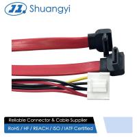 China Right Angle SATA 7 Pin Data Power Cable Harness 15 Pin 4 Pin Connector for HDD SSD Server 6 Gb/s for sale