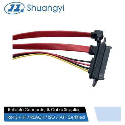 China SATA Data Power Connector Harness 7+15 Pin Right Angle 7 Pin Cable 4 Pin Power for HDD SSD Server for sale