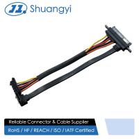 China SATA 7+15 Pin Data Power Connector Cable Flat Ribbon Wire Harness to 22 Pin PCB Board for HDD SSD Server Storage Signal Transmission for sale