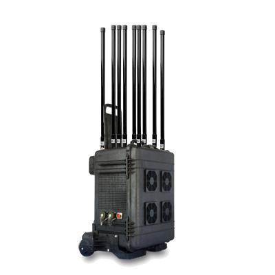 China 10 Channel Handcart Luggage Drone Signal Jammer Countermeasure Device for sale