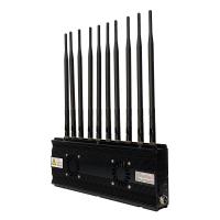 China Portable 20W Handheld WiFi Signal Jammer 360 Degree Omni Directional Cooling Fan 25m Radius for sale