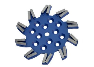 China Cement / Terrazzo Metal Diamond Concrete Floor Grinding Disc 7 Segment Durable for sale