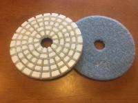 China High Effiective 4'' Dry Diamond Polishing Pads With 5 Steps 50# 100# for sale