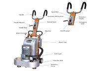 China 220V High Power 28 Inch 6 Heads Floor Polisher Single Phase Multifunctional Grinding Discs for sale