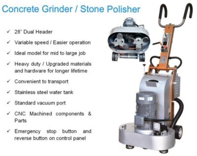 China 220V High Power Terrazzo Floor Grinder , 28