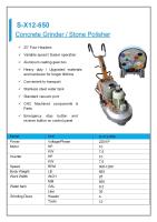 China Single Phase Floor Grinder , Planetary Polishing Concrete Floor Grinder for sale
