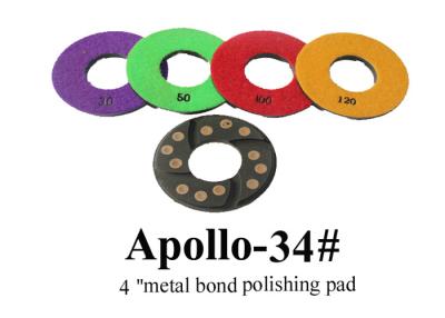 China 11mm Diamond Resin Pads With Metal Bond Polishing Abrasive For Concrete / Cement for sale