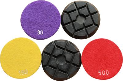 China 12.5mm 4 Inch Diamond Polishing Pads For Marble , Granite , Terrazzo for sale
