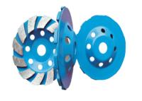 China 4 Inch Terrazzo Concrete Diamond Polishing Pads / Metal Grinding Cup Wheel for sale