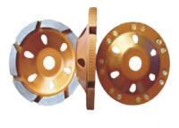 China 4 Inch Terrazzo Concrete Diamond Polishing Pads / Metal Grinding Cup Wheel for sale