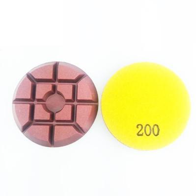 China 4 inch Thick Resin Bond Diamond Wet Polishing Pads For Stone anc Concrete floor for sale