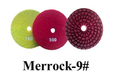 China Apollo 7mm Thick Concrete Wet Polishing Diamond Resin Pads for sale