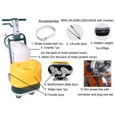 China 4KW 240V Granite Floor Grinder With Folding Handle for sale