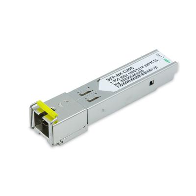 China Juniper Compatible 1.25GBASE BiDi SFP Transceiver SC 20km SMF 1550nm TX 1310nm RX for sale