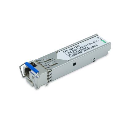 China 1.25Gbps BiDi SFP Transceiver 20km Single Mode LC Connector 1310nm TX 1490nm RX Module for sale