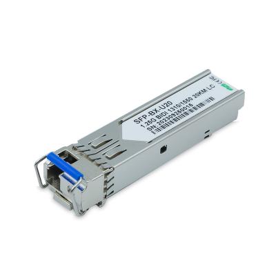 China 1.25G BiDi SFP Module 1GB LC Connector SMF 20km 1310nm TX 1550nm RX Transceiver for sale