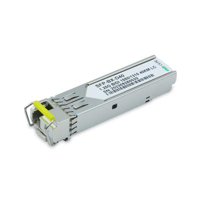 China Cisco Compatible 1.25GBASE BiDi SFP Transceiver 40km 1550nm TX 1310nm RX SMF LC for sale