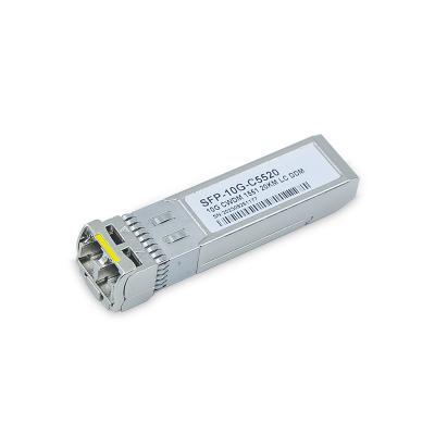 China 10G SFP+ CWDM Transceiver 1270-1610nm 20km Duplex LC SMF Module for sale