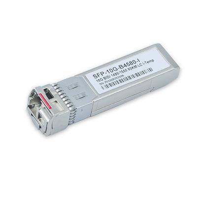 China Cisco Compatible 10GBASE SFP+ BiDi Transceiver 80km I-Temp OS2 SMF Simplex LC 1490nm 1550nm for sale