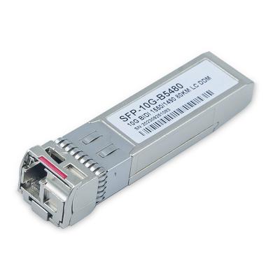 China 10GBASE BiDi SFP+ Transceiver 80km SMF Simplex LC 1550nm TX 1490nm RX DOM for sale