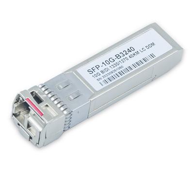 China 10GBASE SFP+ BiDi Transceiver 40km OS2 SMF LC TX 1330nm RX 1270nm Module for sale
