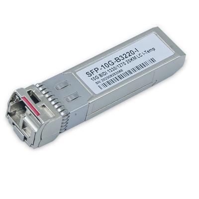 China BIDI 10G SFP+ Transceiver 1330nm TX 1270nm RX 20km Simplex LC SMF Industrial for sale