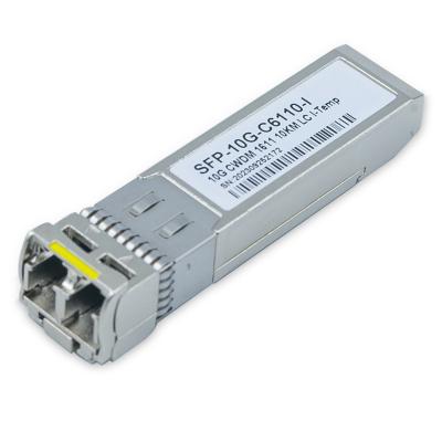 China 10G SFP+ CWDM 1550nm 10km Transceiver Duplex LC Industrial Temp Module for sale
