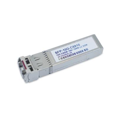 China CWDM SFP+ 1590nm 10km Duplex LC SMF 10G Fiber Transceiver Module for sale