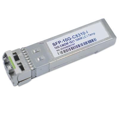 China Cisco Compatible 10G CWDM SFP+ 1530nm 10km Duplex LC SMF Transceiver Module for sale