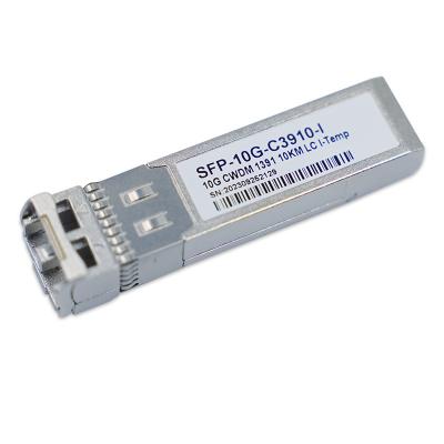China 10G SFP+ CWDM 1390nm 10km Optical Transceiver Duplex LC I-Temp Module for sale