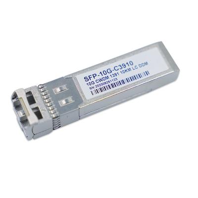 China 1390nm Cisco Compatible 10G SFP+ CWDM 10km Duplex LC SMF Transceiver for sale