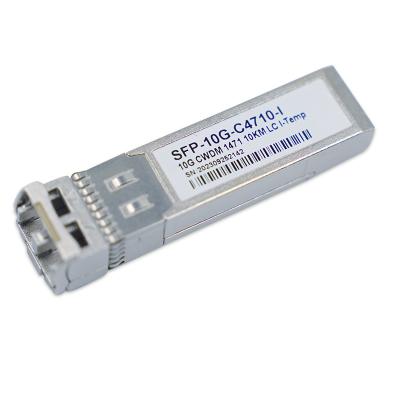 China CWDM 10G SFP+ Transceiver 1470nm I-Temp 10km Over OS2 SMF LC Duplex for sale