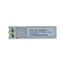 China 10G SFP+ DWDM 80km Industrial Temp Transceiver 1528.77nm-1563.86nm LC SMF for sale