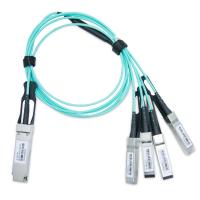 China 40G QSFP+ to 4x10G Breakout Active Optical Cable AOC 1m 850nm VCSEL for sale