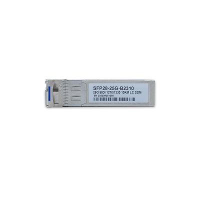 China 25G SFP28 Bi-Directional Optical Transceiver 1270nm TX 1330nm RX LC SMF 25.78Gbps for sale