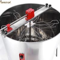 China Apicultura 6 Frames Stainless Steel Manual Honey Extractor Beekeeping Equipment for sale