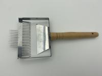 China 23 Needles Stainless steel Double Headed Honey Uncapping Fork with wooden handle for sale