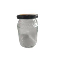 China New Glass Honey Jar 380ml For Honey Packaging With Metal Lid for sale