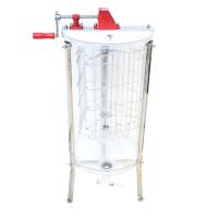 China 304 Stainless Steel 3 Frame Radial Transparent Manual Honey Extractor for sale