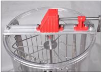 China 304 Stainless Steel 3 Frame Radial Transparent Manual Honey Extractor for sale
